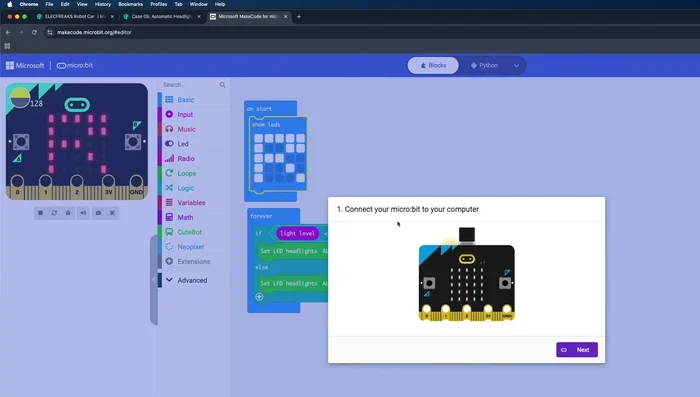 Coding the CuteBot: A Beginner's Guide to Robotics with MakeCode